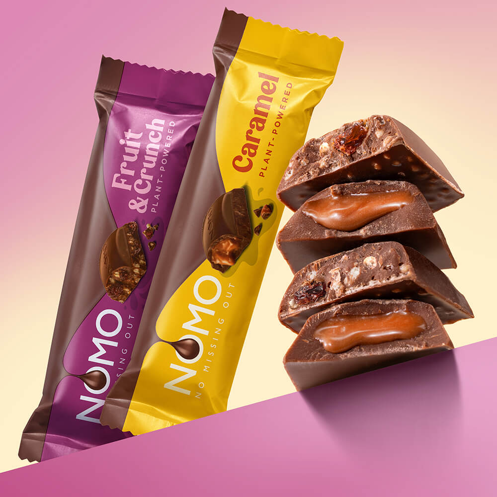 NOMO Caramel/Fruit & Crunch Chocolate Bars Bundle – NOMOCHOC